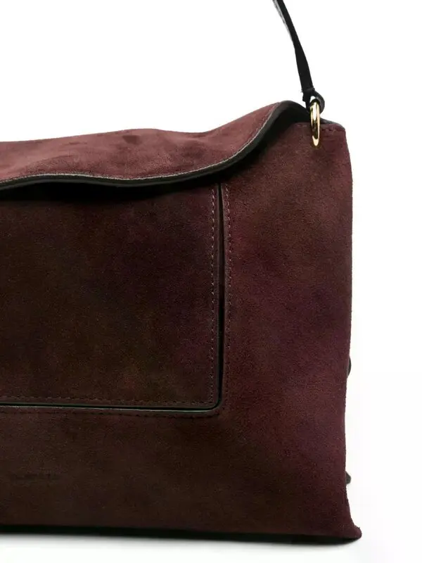 WANDLER Suede Shoulder Bag - Red