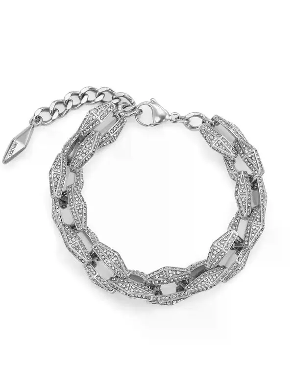 JIMMY CHOO Diamond Chain Crystal-embellished Bracelet - Silver