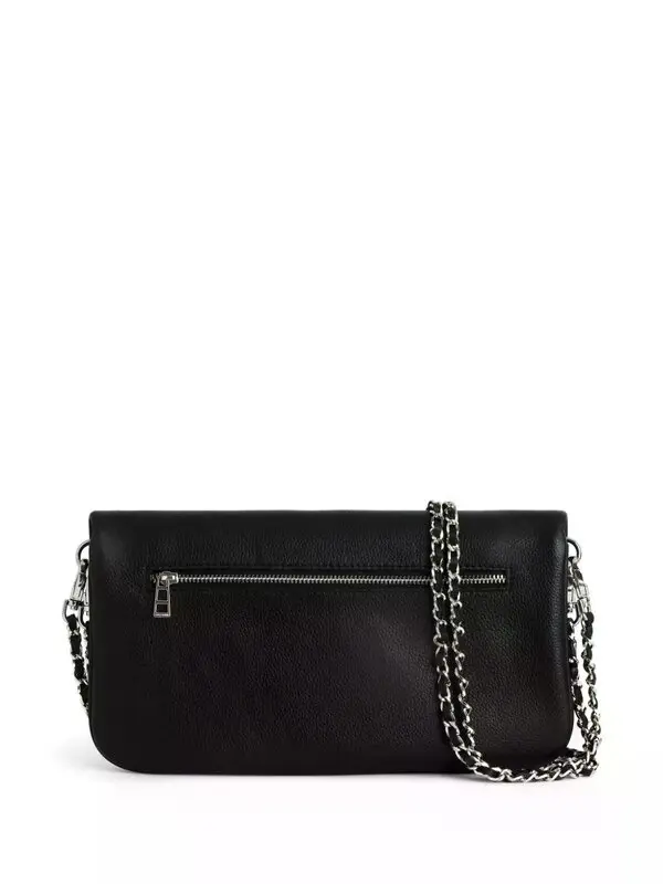 Zadig&Voltaire Rock Clutch Bag With Rhinestone Wings And Graffiti Print