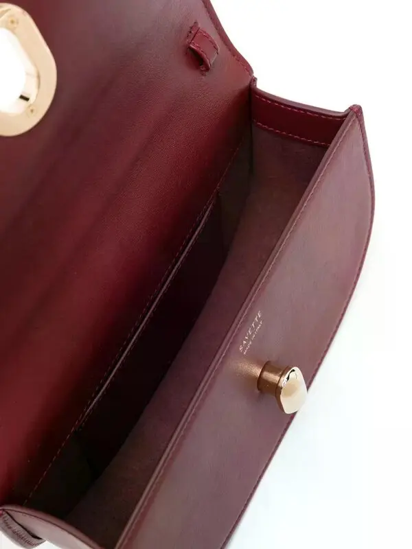 Savette Tondo Crescent Leather Crossbody Bag - Red