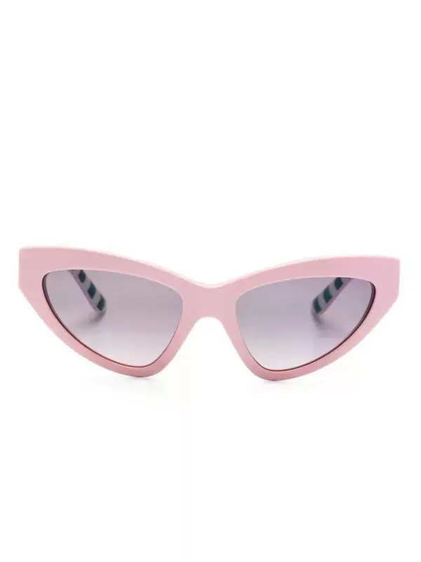 Dolce & Gabbana Logo-plaque Cat-eye Frame Sunglasses - Pink