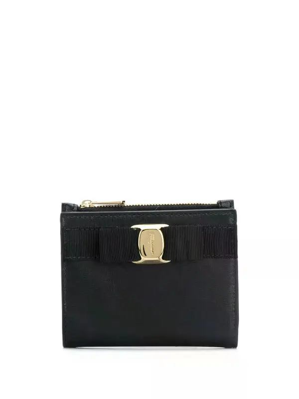FERRAGAMO Vara Bow-detail Wallet - Black
