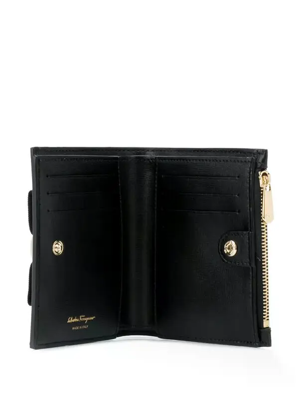 FERRAGAMO Vara Bow-detail Wallet - Black
