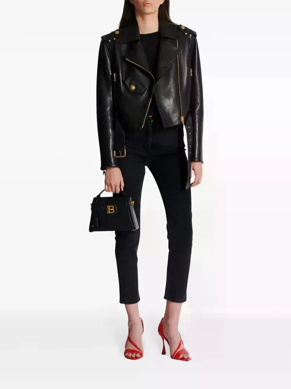 Balmain B-buzz Dynasty Leather Tote Bag - Black