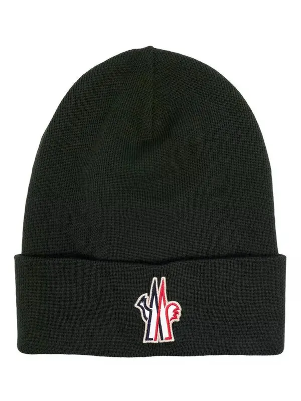Moncler Printed Beanie Hat - Green