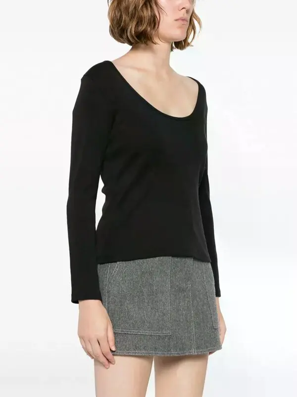 Veronica Beard Calabra Fine-ribbed T-shirt