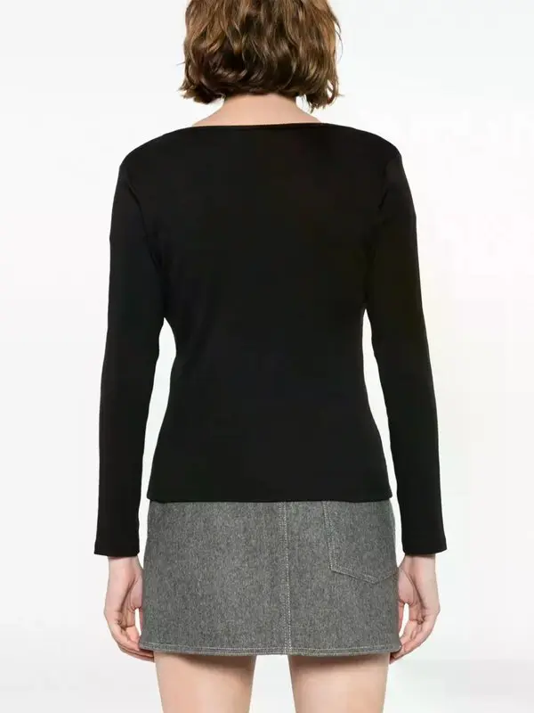 Veronica Beard Calabra Fine-ribbed T-shirt