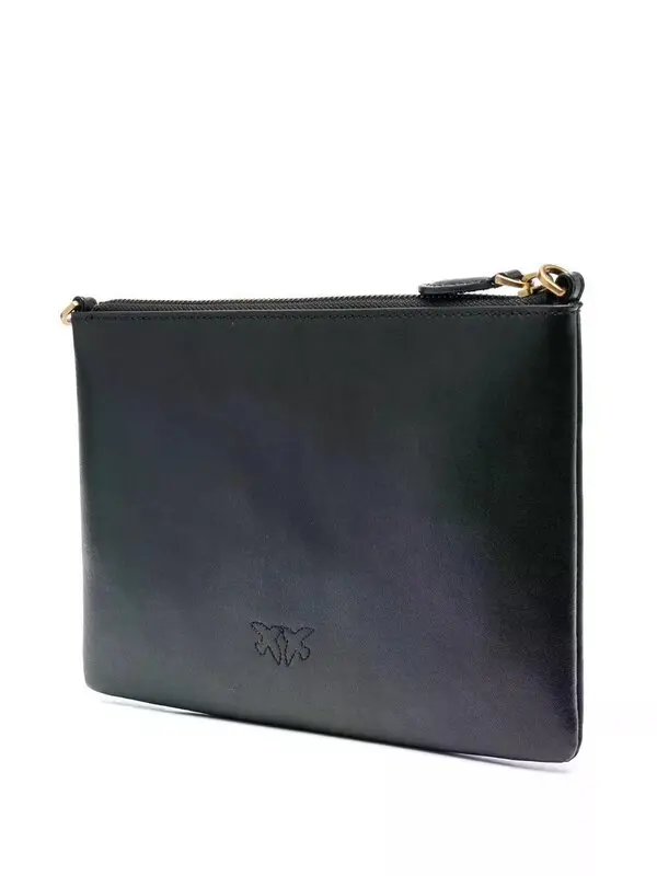 Pinko Medium Flat Love Leather Bag - Black