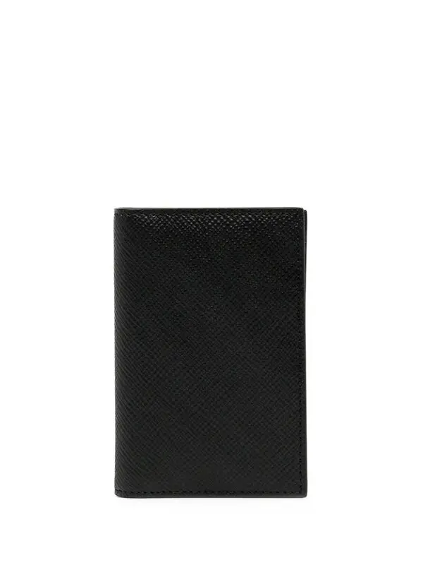 Smythson Logo-print Leather Cardholder - Black