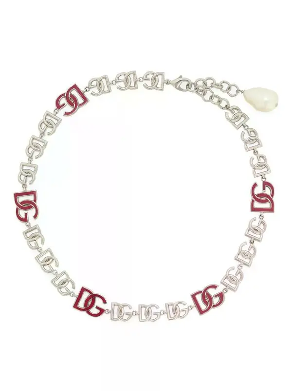 Dolce & Gabbana Logo Necklace - Silver