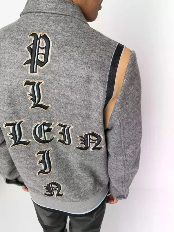 Philipp Plein Logo-appliqué Cotton Bomber Jacket