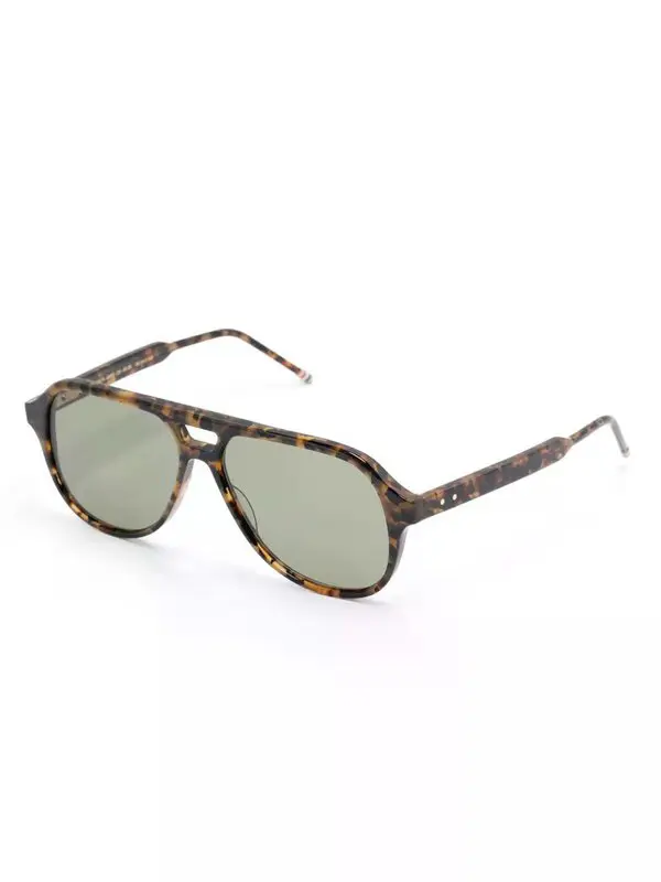 Thom Browne Tortoiseshell-effect Sunglasses - Brown