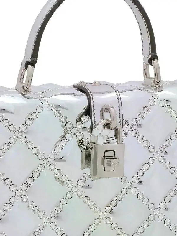 Dolce & Gabbana Dolce Box Rhinestone-embellished Top-handle Bag