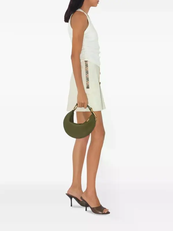 Burberry Rib-knit Tank Top With Check Straps - Neutrals