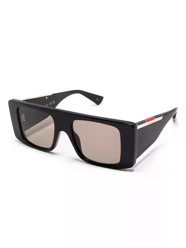 Gucci Rectangle-frame Sunglasses - Black