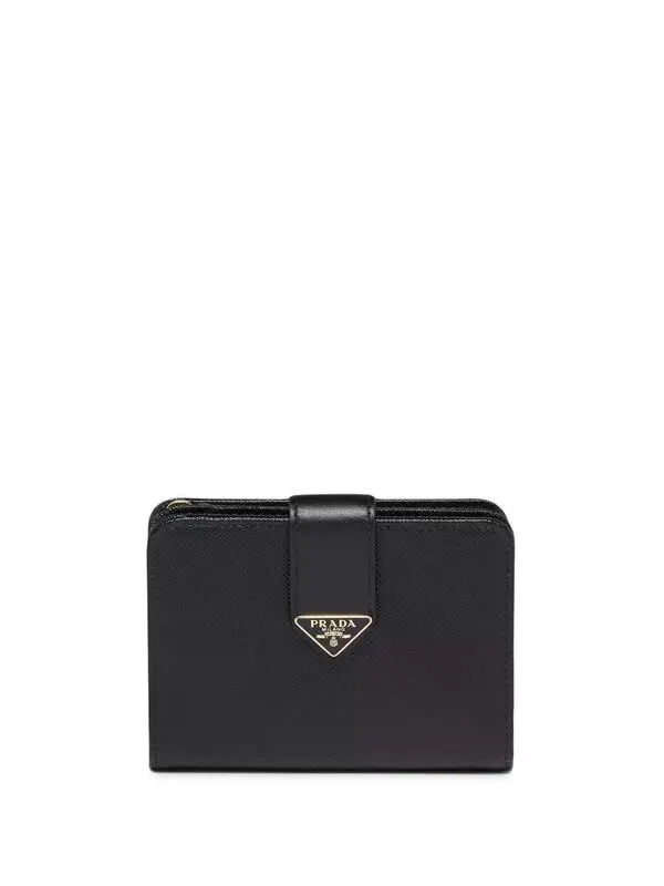 Prada Small Leather Logo-detail Wallet - Black
