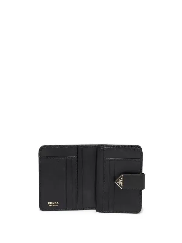 Prada Small Leather Logo-detail Wallet - Black