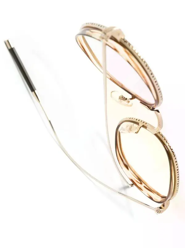 Oliver Spencer Tk-9 Square-frame Glasses - Gold