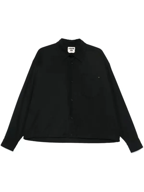 A PAPER KID Drawstring-hem Shirt