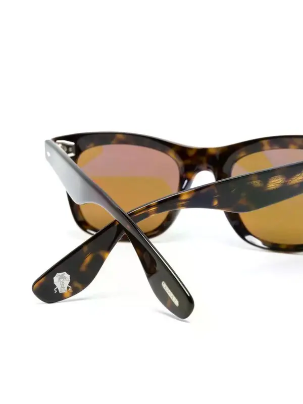Oliver Spencer Tortoiseshell-effect Square-frame Sunglasses