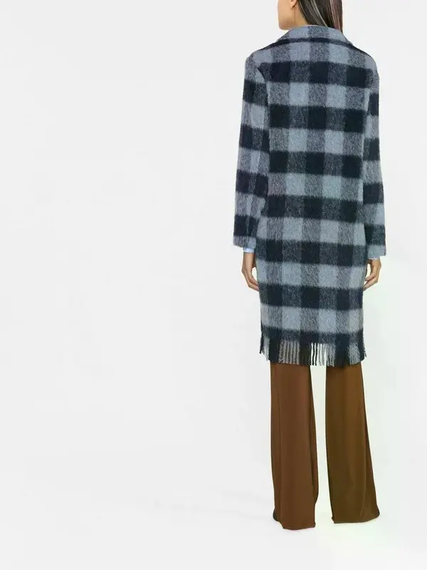 Woolrich Check Pattern Wool-blend Coat