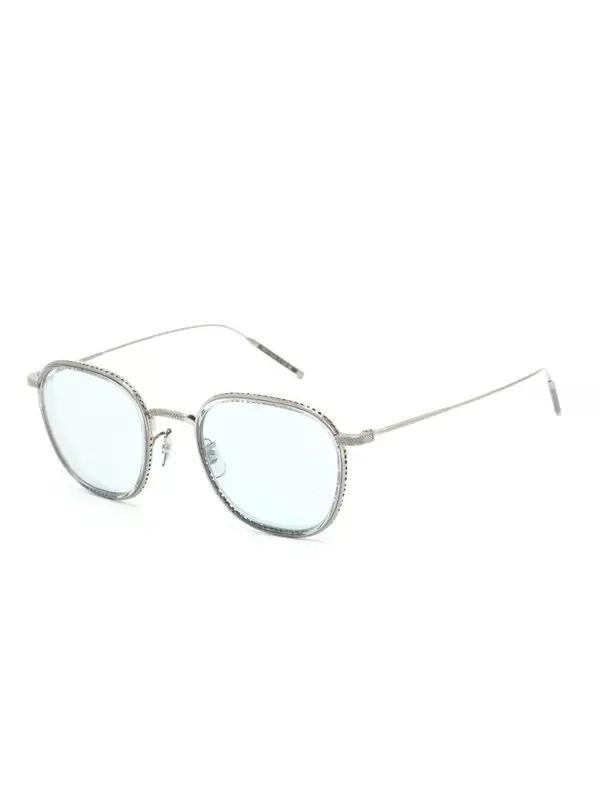 Oliver Spencer Tk-9 Square-frame Glasses - Silver