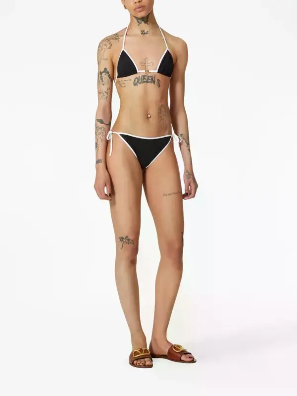 Valentino Garavani Vlogo Signature Halterneck Bikini - Black