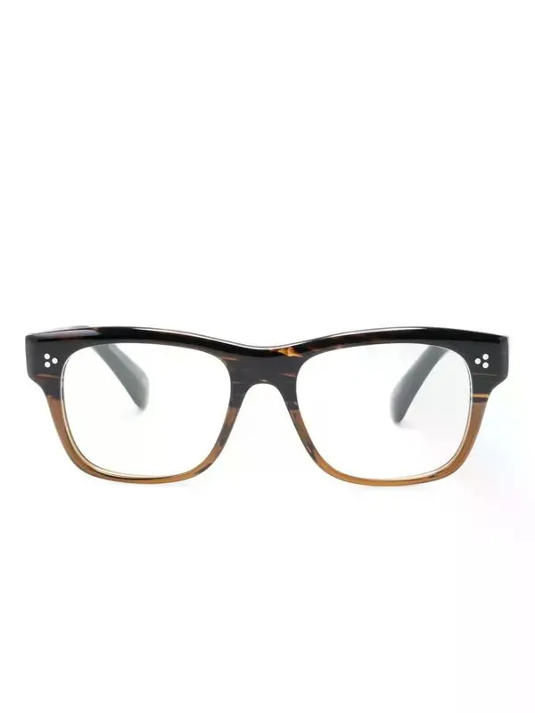 Oliver Spencer Zebra-pattern Wayfarer Glasses - Brown