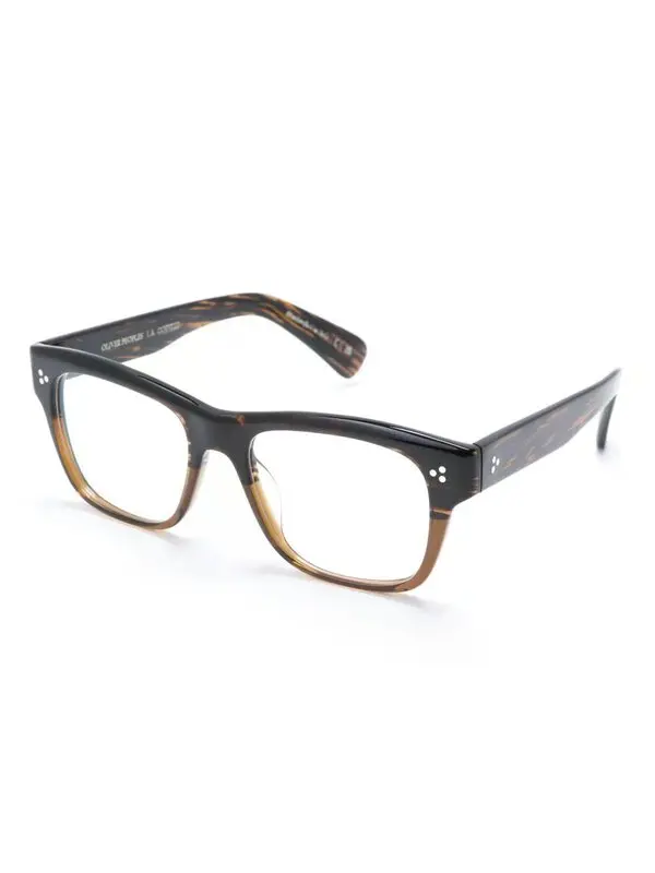 Oliver Spencer Wayfarer Eyeglasses - Brown