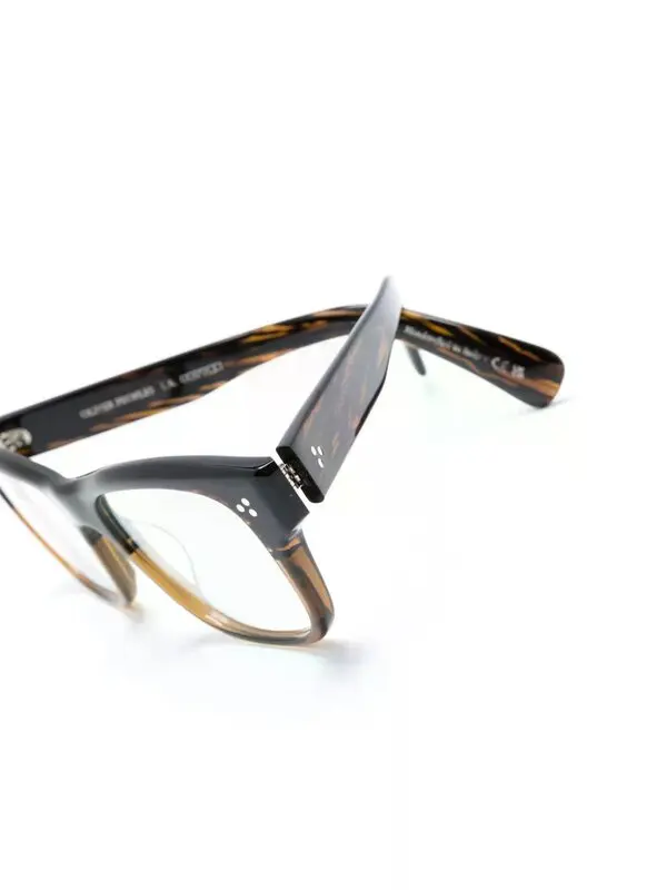 Oliver Spencer Wayfarer Eyeglasses - Brown