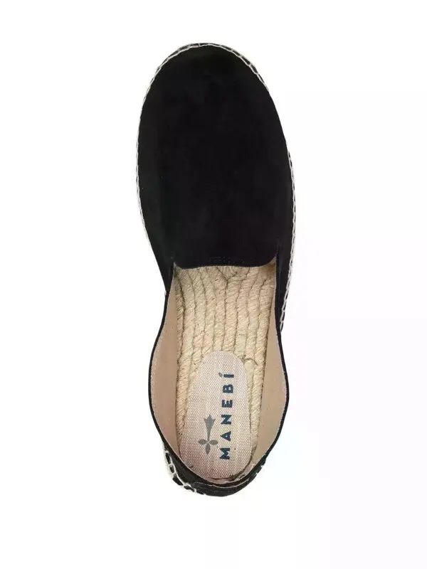Manebí Round Toe Espadrilles - Black