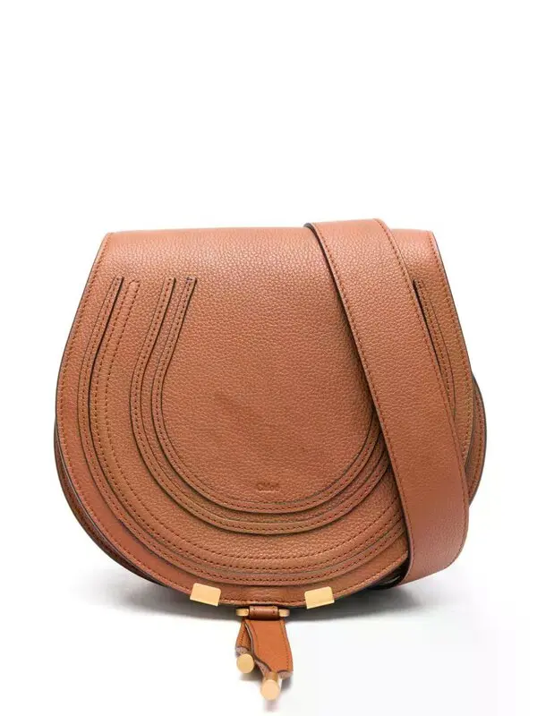 Chloé Marcie Leather Cross Body Bag - Brown