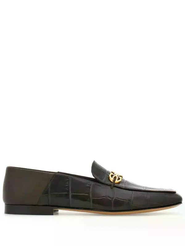 FERRAGAMO Gancini Leather Loafers