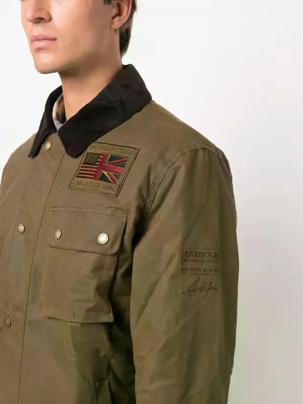 BARBOUR INTERNATIONAL Logo-patch Cotton Shirt Jacket