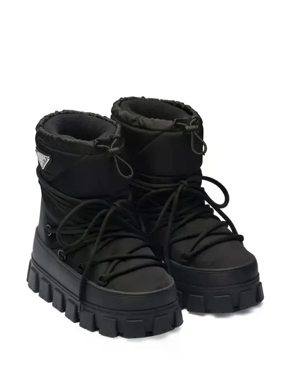 Prada Logo Plaque Snow Boots