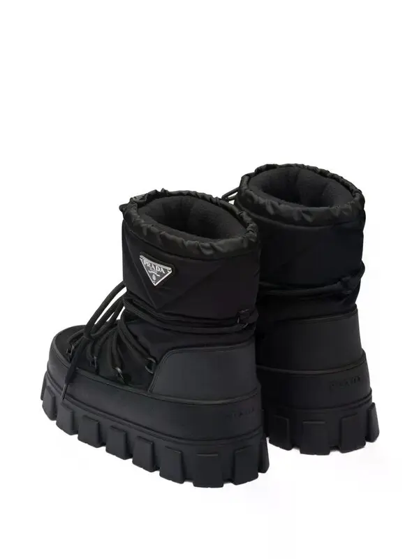 Prada Logo Plaque Snow Boots