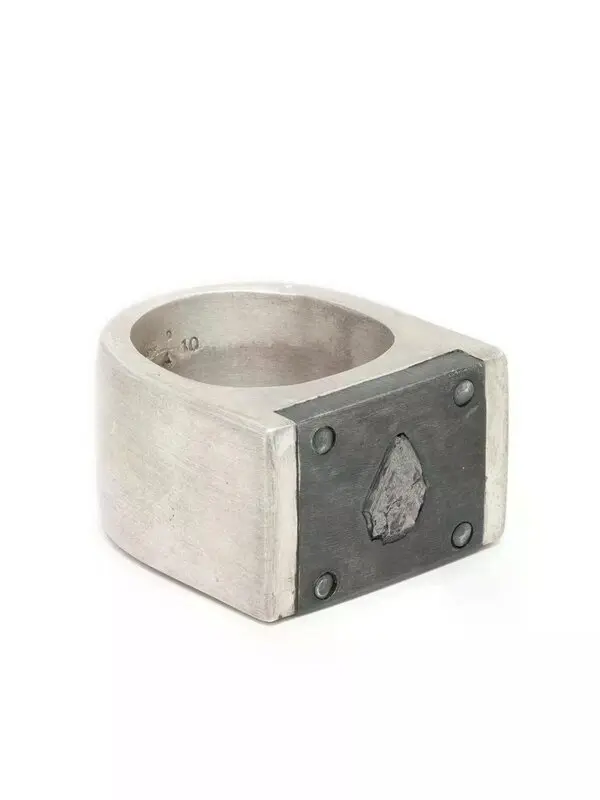 PARTS OF FOUR Plate Diamond-fragment Ring - Silver