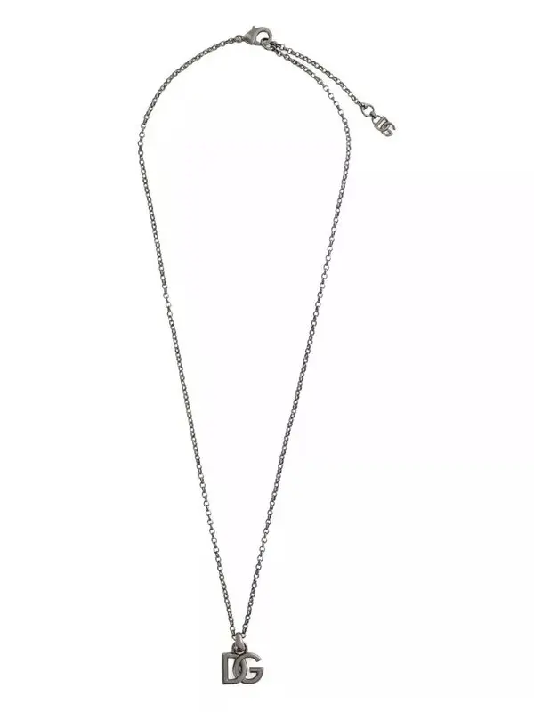 Dolce & Gabbana Logo-pendant Necklace - Silver