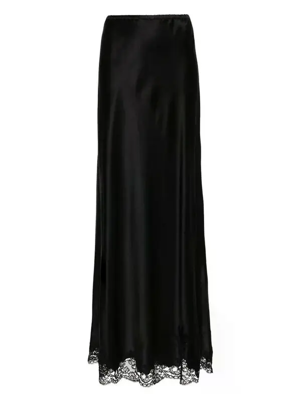 Carine Gilson Lace-detail Silk Skirt