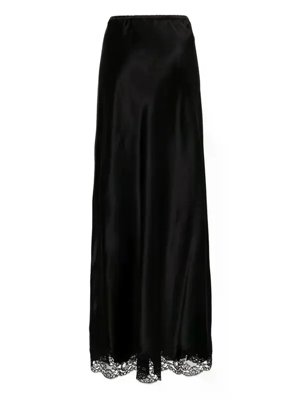 Carine Gilson Lace-detail Silk Skirt