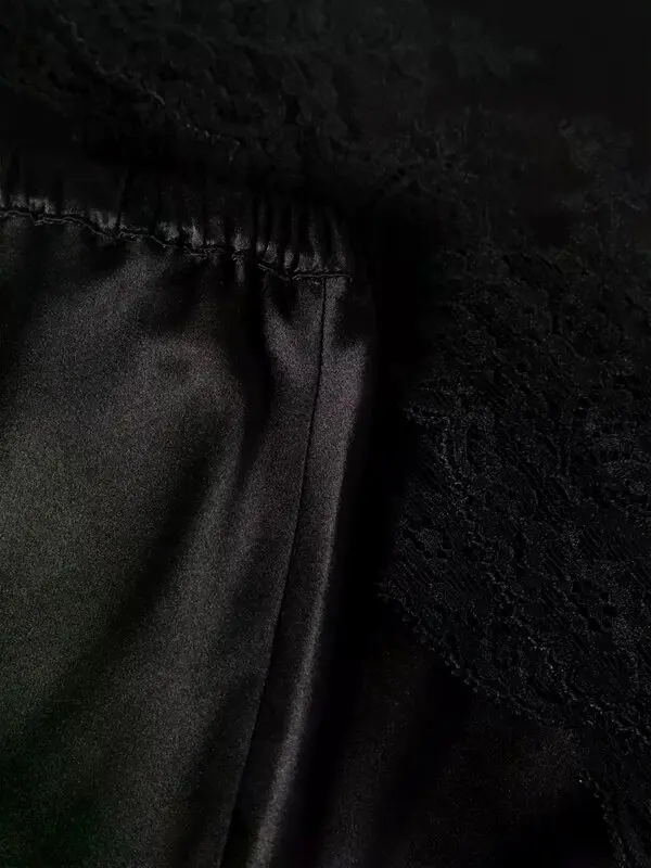 Carine Gilson Lace-detail Silk Skirt