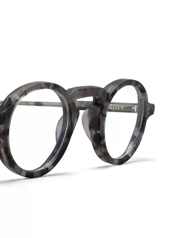 Thom Browne Marbled Round-frame Glasses - Grey