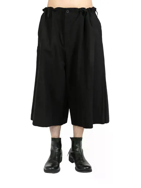 Yohji Yamamoto Cropped Wide-leg Trousers