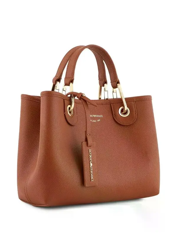 Emporio Armani Leather Tote Bag - Brown