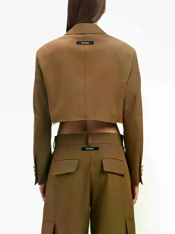 Palm Angels Double-breasted Cropped Blazer