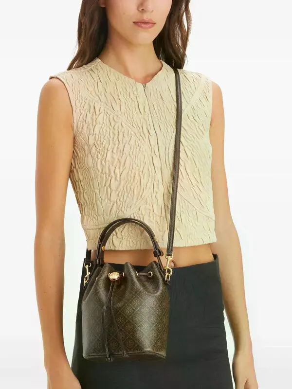 Tory Burch T Monogram Bucket Bag - Brown