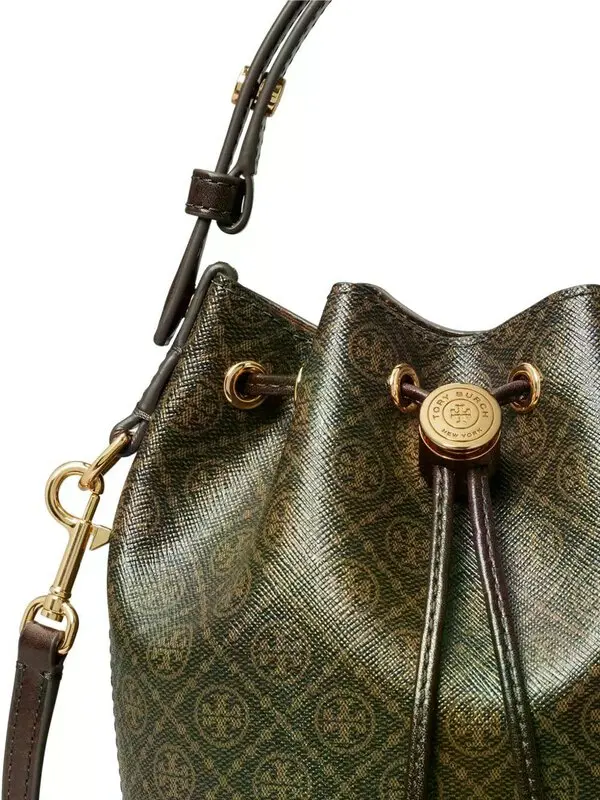 Tory Burch T Monogram Bucket Bag - Brown