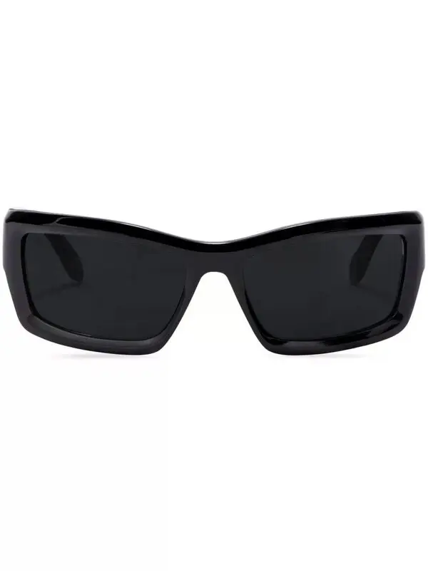 Palm Angels Adin Rectangular-frame Sunglasses - Black