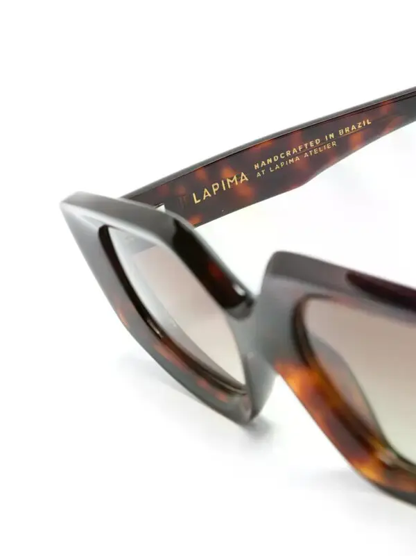 LAPIMA Joana Rectangle-frame Sunglasses - Brown