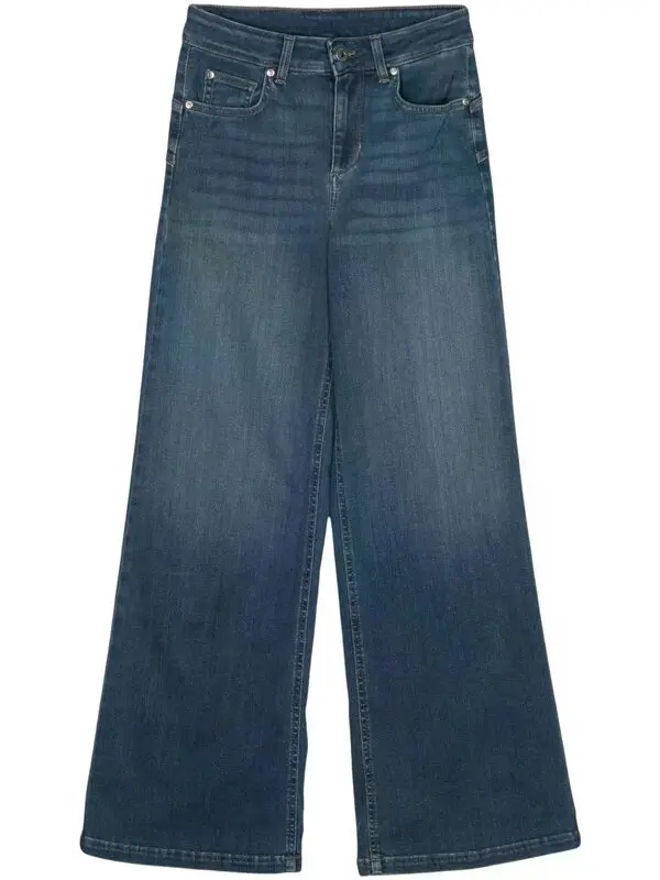 Liu Jo Logo-patch Flared Jeans - Blue
